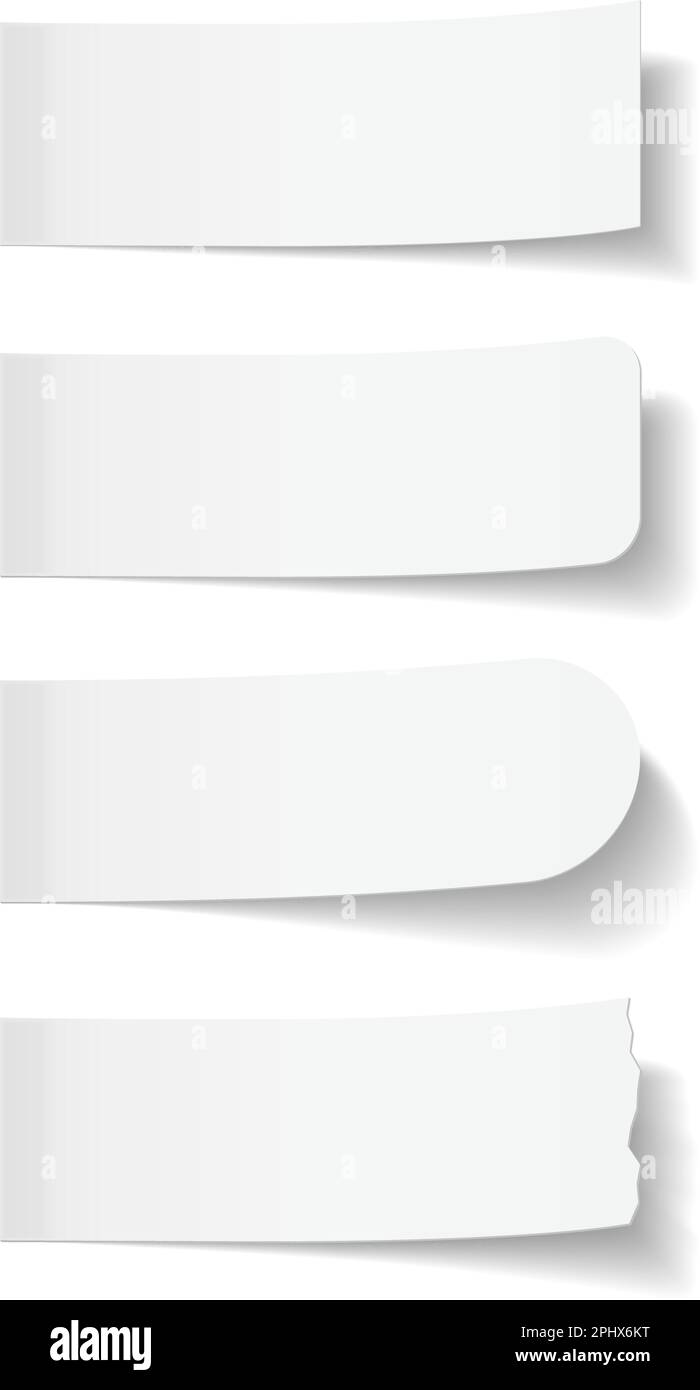 Blank white sticky notes, vector eps10 illustration Stock Vector Image ...