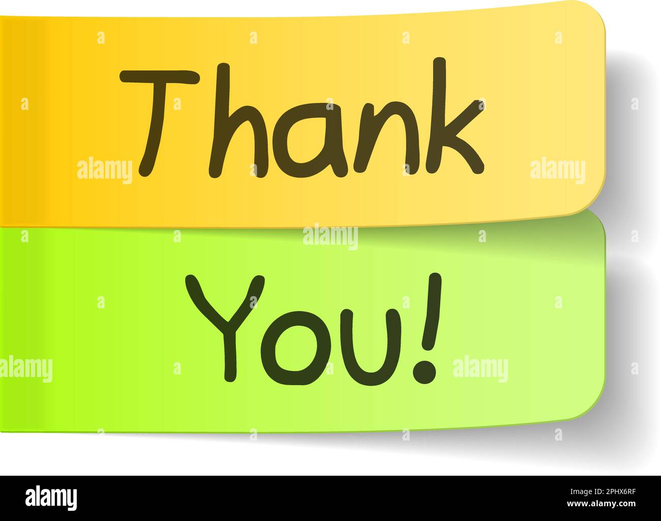 Thank you sticky papers, vector eps10 illustration Stock Vector Image ...