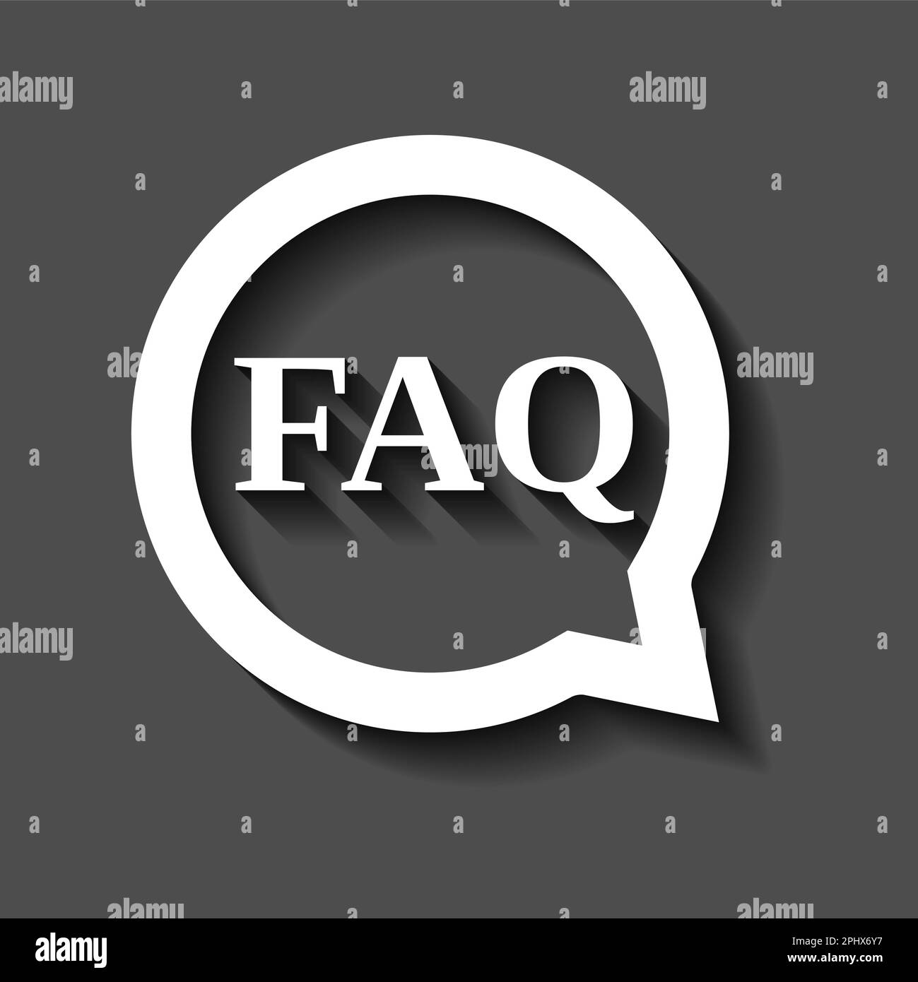 FAQ Symbol in round speech bubble, vector eps10 illustration Stock ...