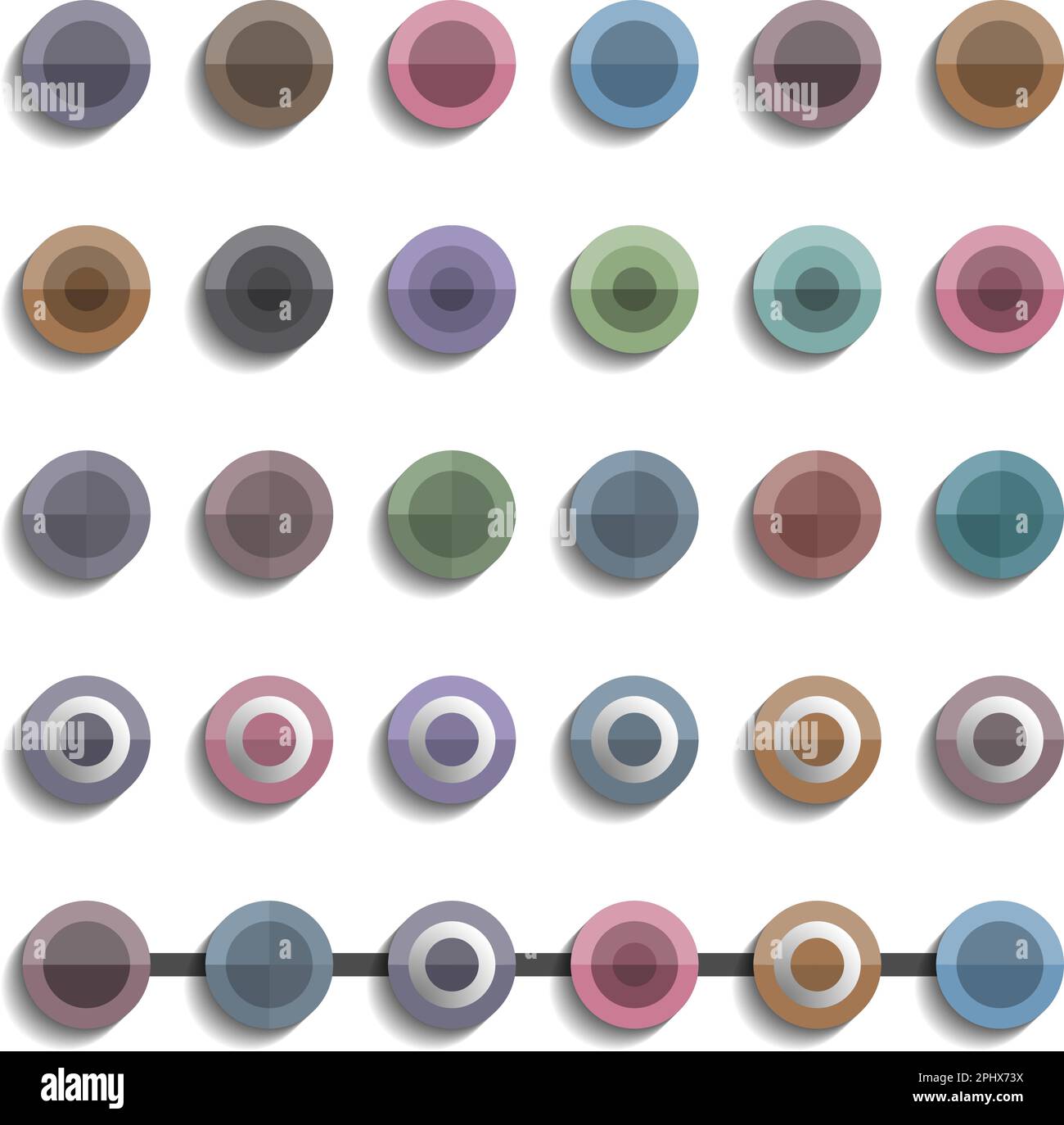 Collection of abstract flat circles, vector eps10 illustration Stock ...