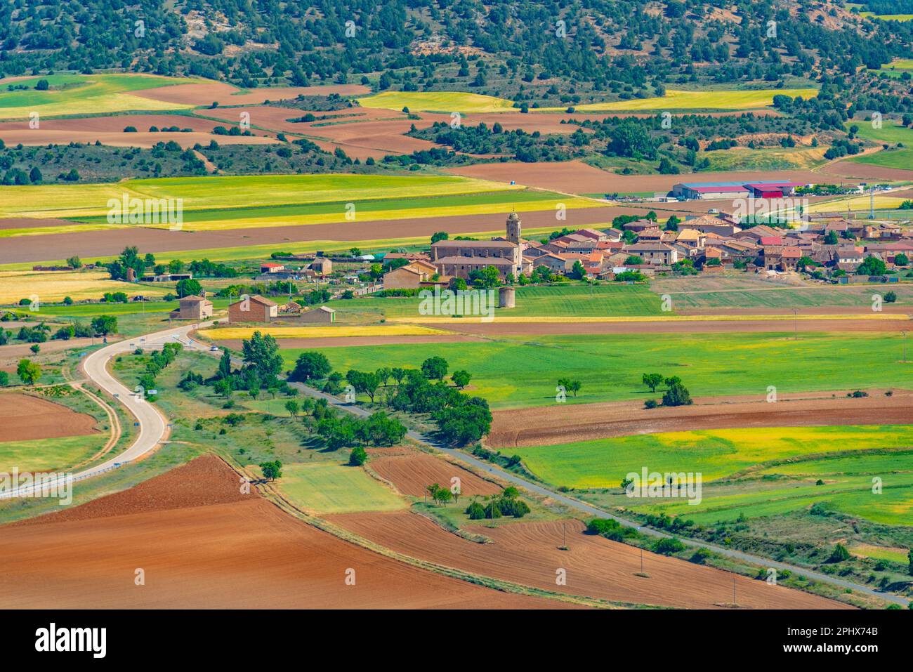 Aerial view of Gormaz village in Spain Stock Photo - Alamy