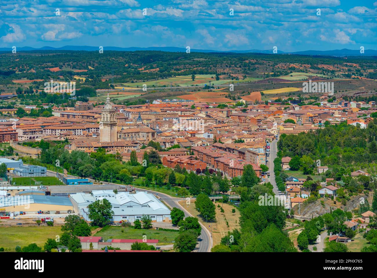 Aerial view of Ciudad de Osma town in Spain Stock Photo - Alamy