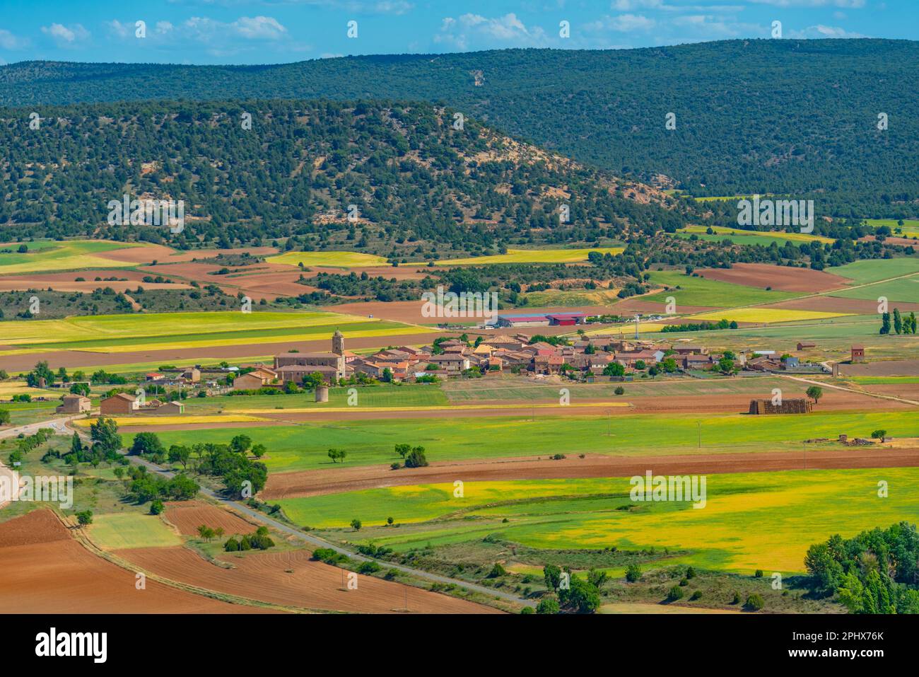 Aerial view of Gormaz village in Spain Stock Photo - Alamy