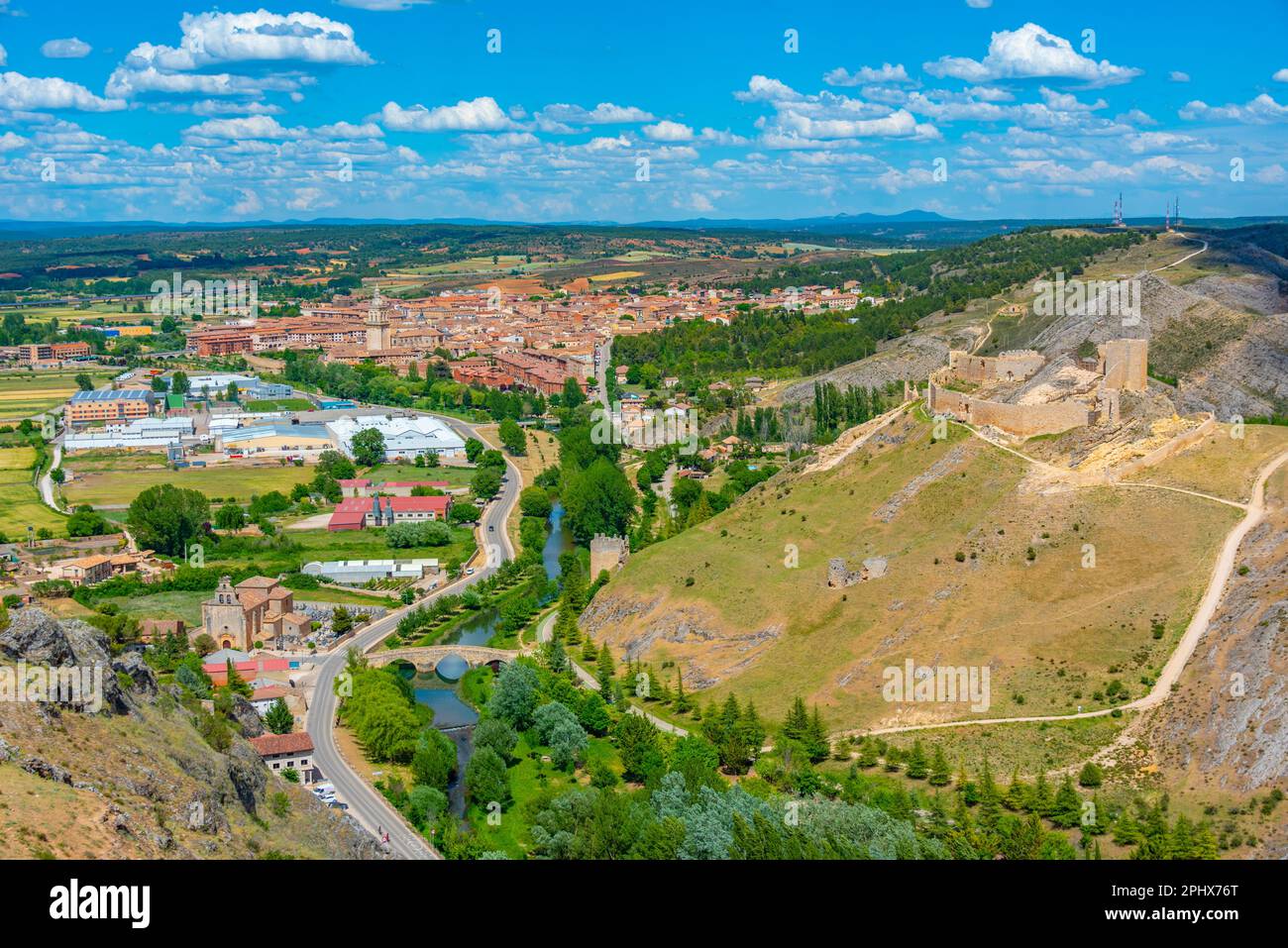 Aerial view of Ciudad de Osma town in Spain Stock Photo - Alamy
