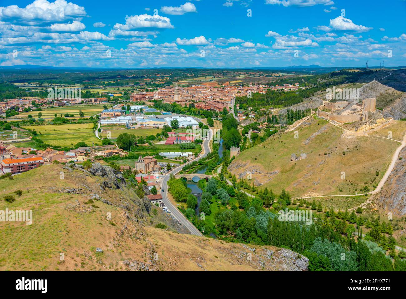 Aerial view of Ciudad de Osma town in Spain Stock Photo - Alamy