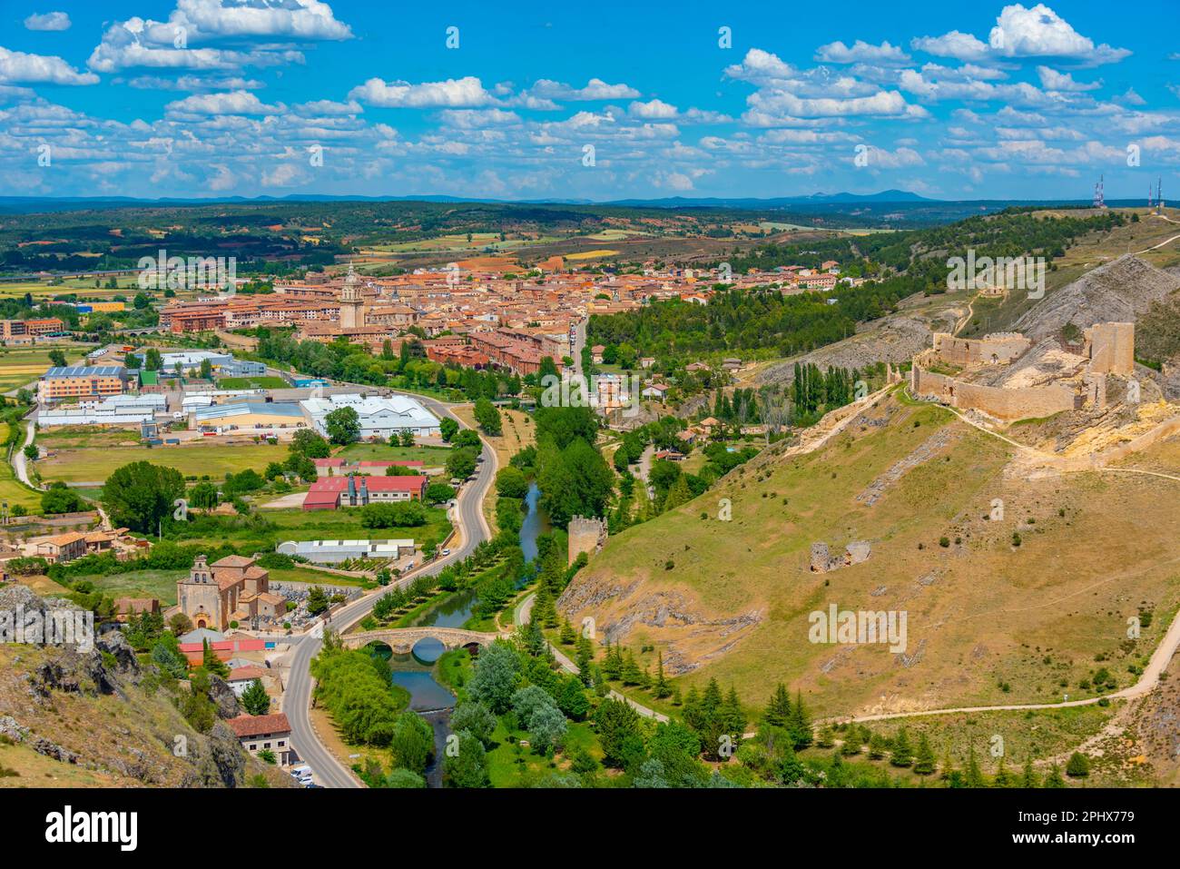 Aerial view of Ciudad de Osma town in Spain Stock Photo - Alamy