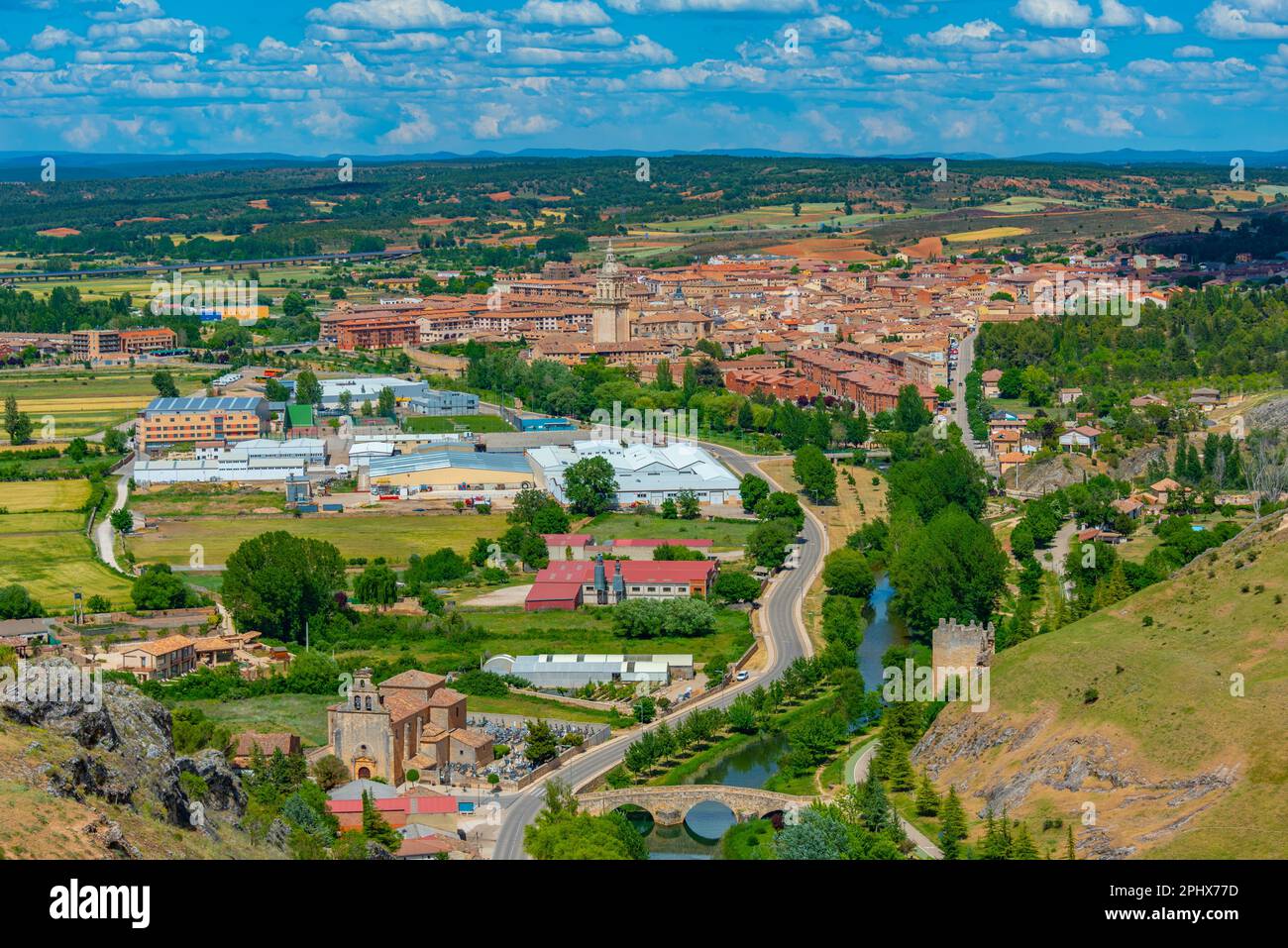 Aerial view of Ciudad de Osma town in Spain Stock Photo - Alamy