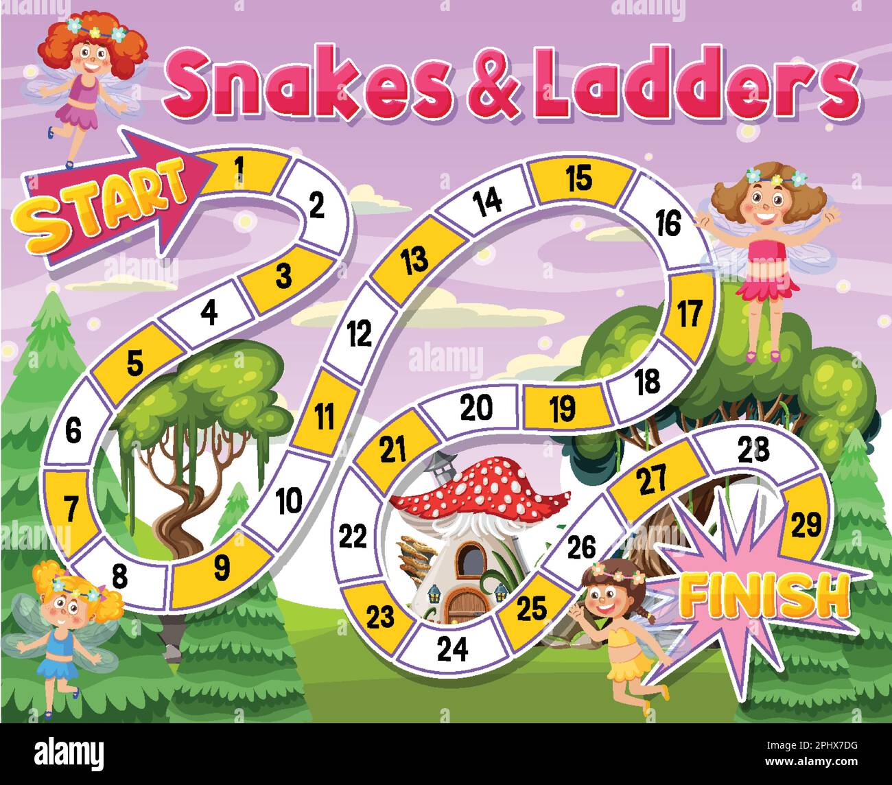 Simple board game for children template illustration Stock Vector Image ...