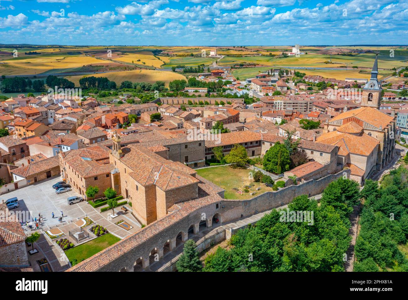 Panorama view of Spanish town Lerma Stock Photo - Alamy