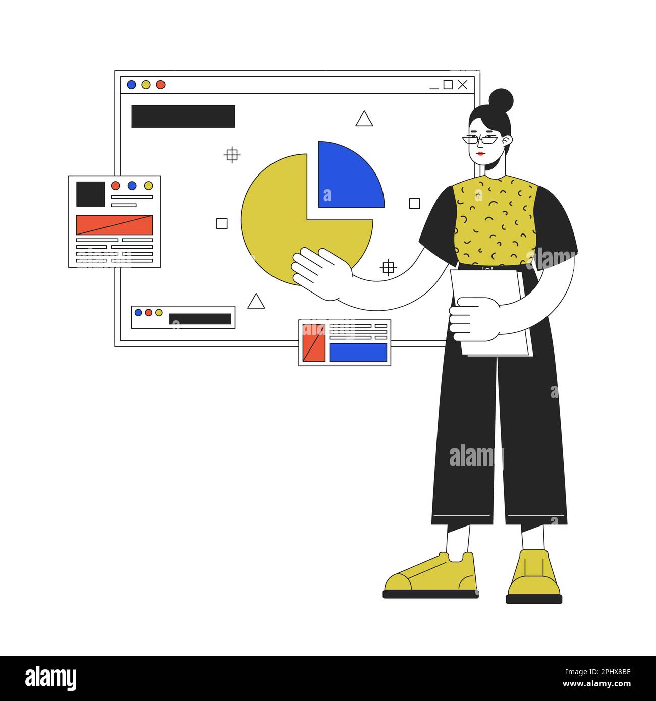 Planning manager line concept vector spot illustration Stock Vector Image & Art - Alamy