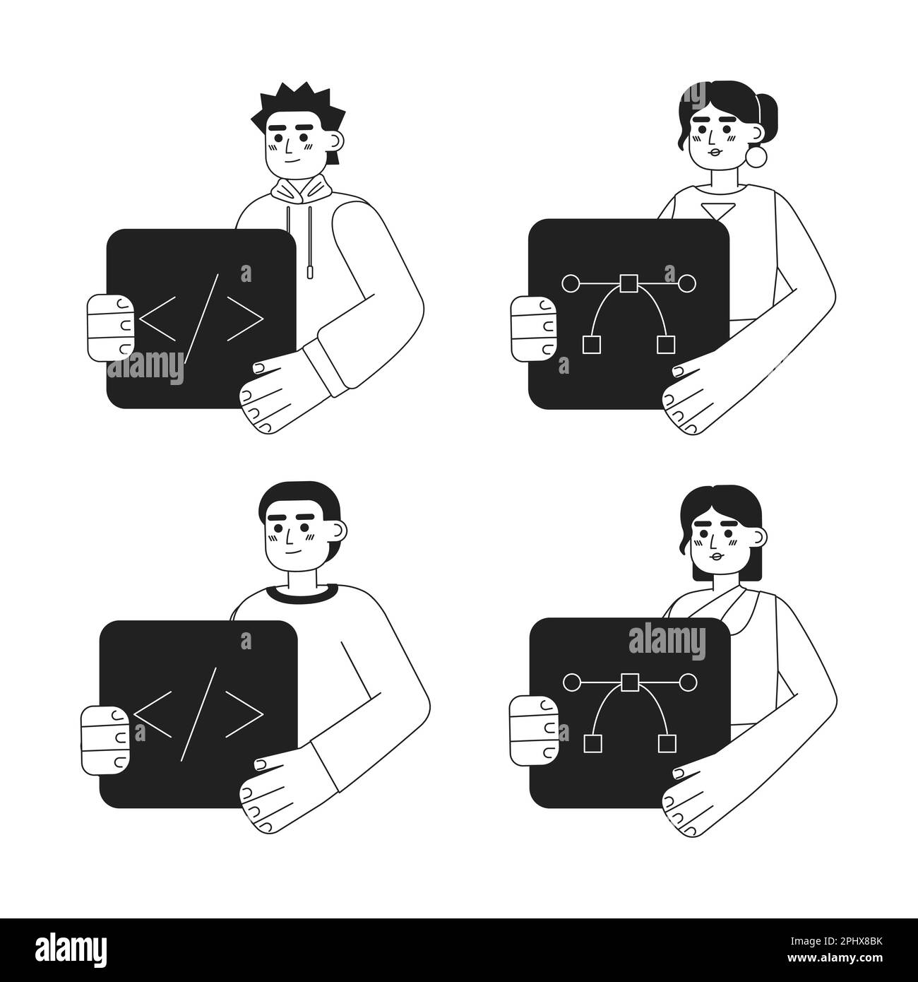 Software developer image Black and White Stock Photos & Images - Alamy