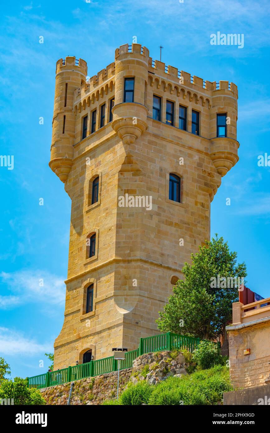 Monte Igueldo amusement park at San Sebastian, Spain Stock Photo - Alamy