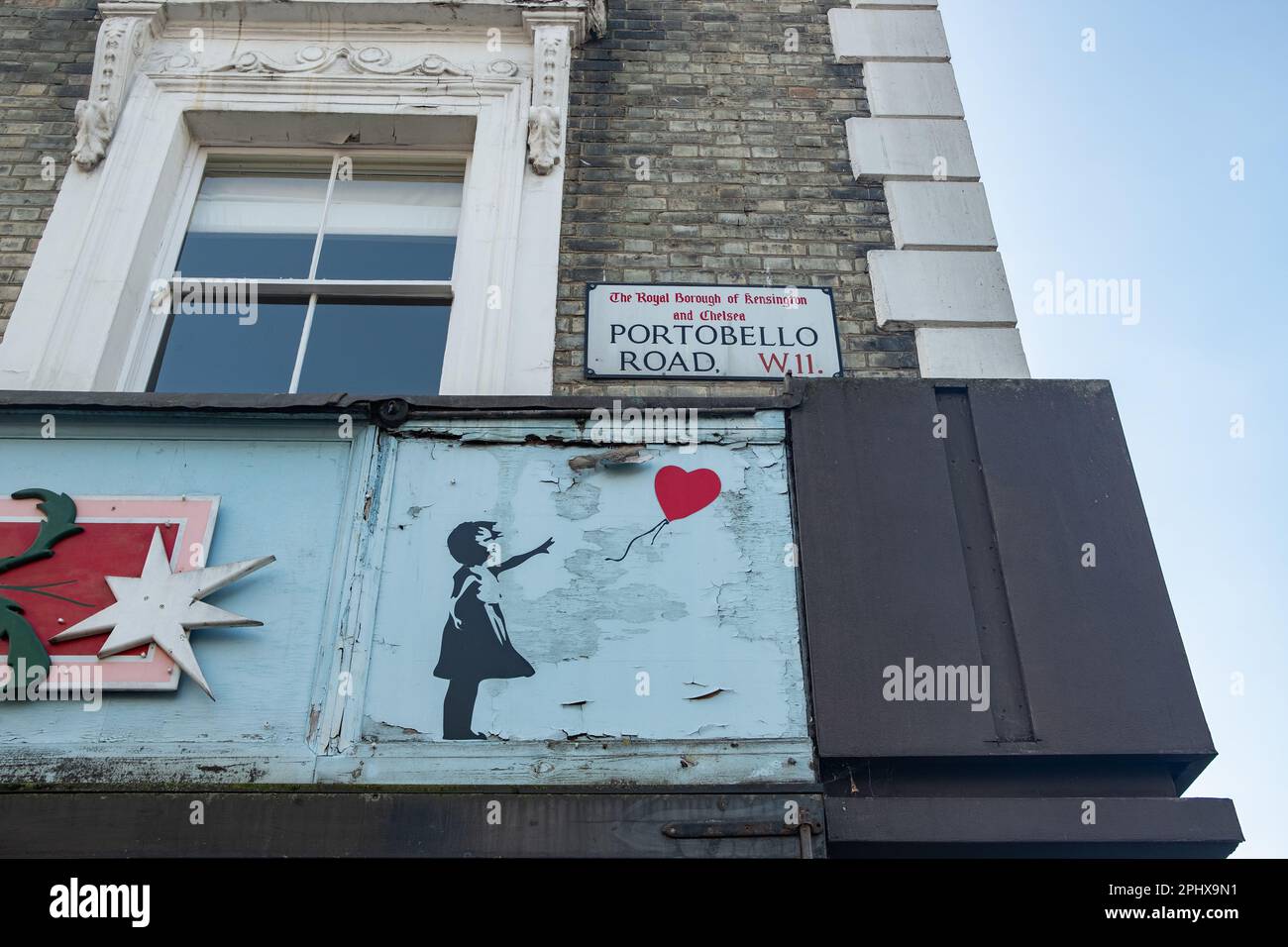 London- January 2023: Portobello Road street sign in Notting Hill, west ...