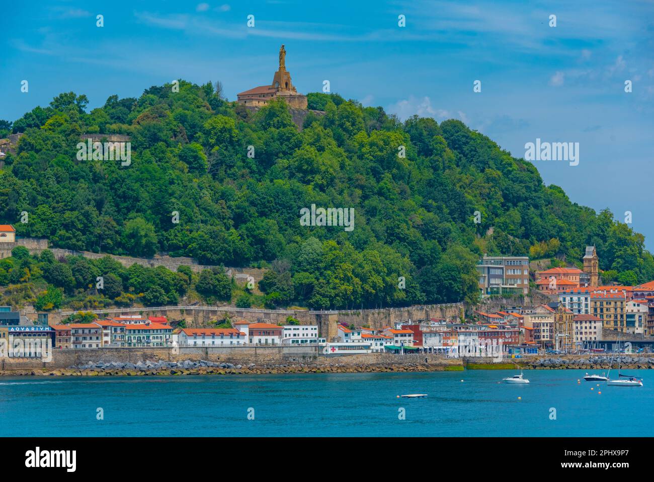 Monte Urgull at Spanish town San Sebastian Stock Photo - Alamy