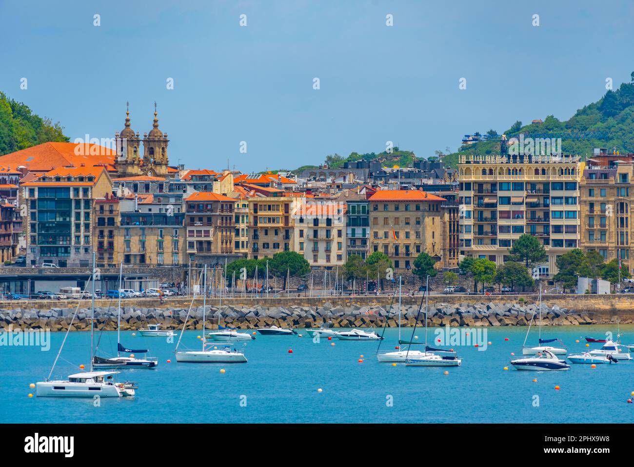 Marina at Spanish port San Sebastian, Spain Stock Photo - Alamy