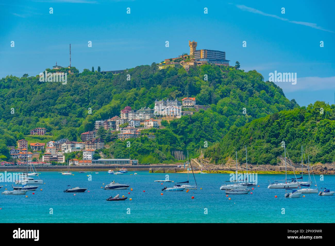 Monte Urgull at Spanish town San Sebastian Stock Photo - Alamy