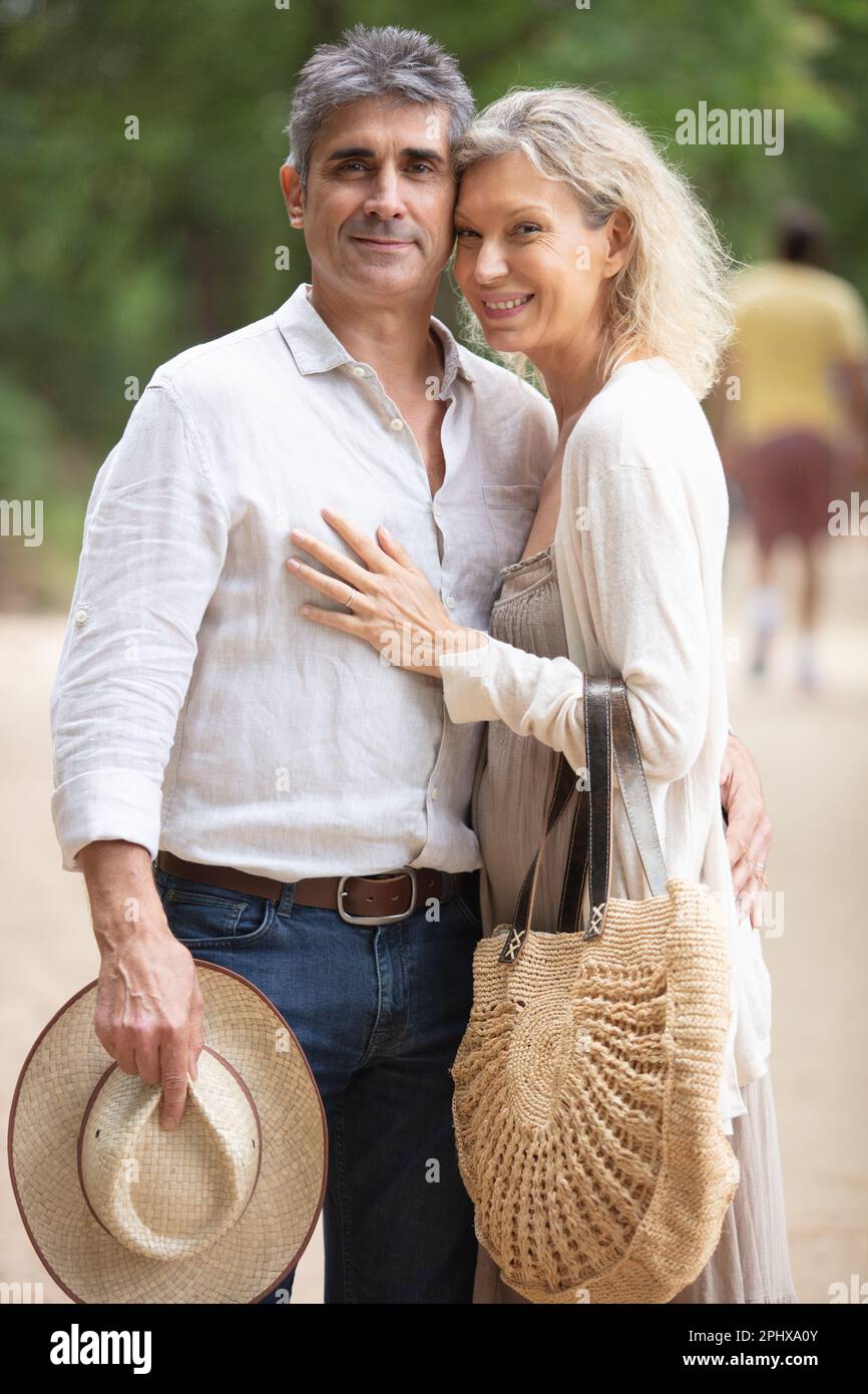 adult people are posing outdoors Stock Photo - Alamy