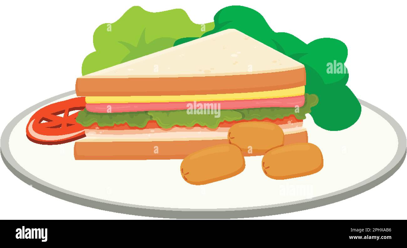 Isolated healthy breakfast cartoon illustration Stock Vector Image ...