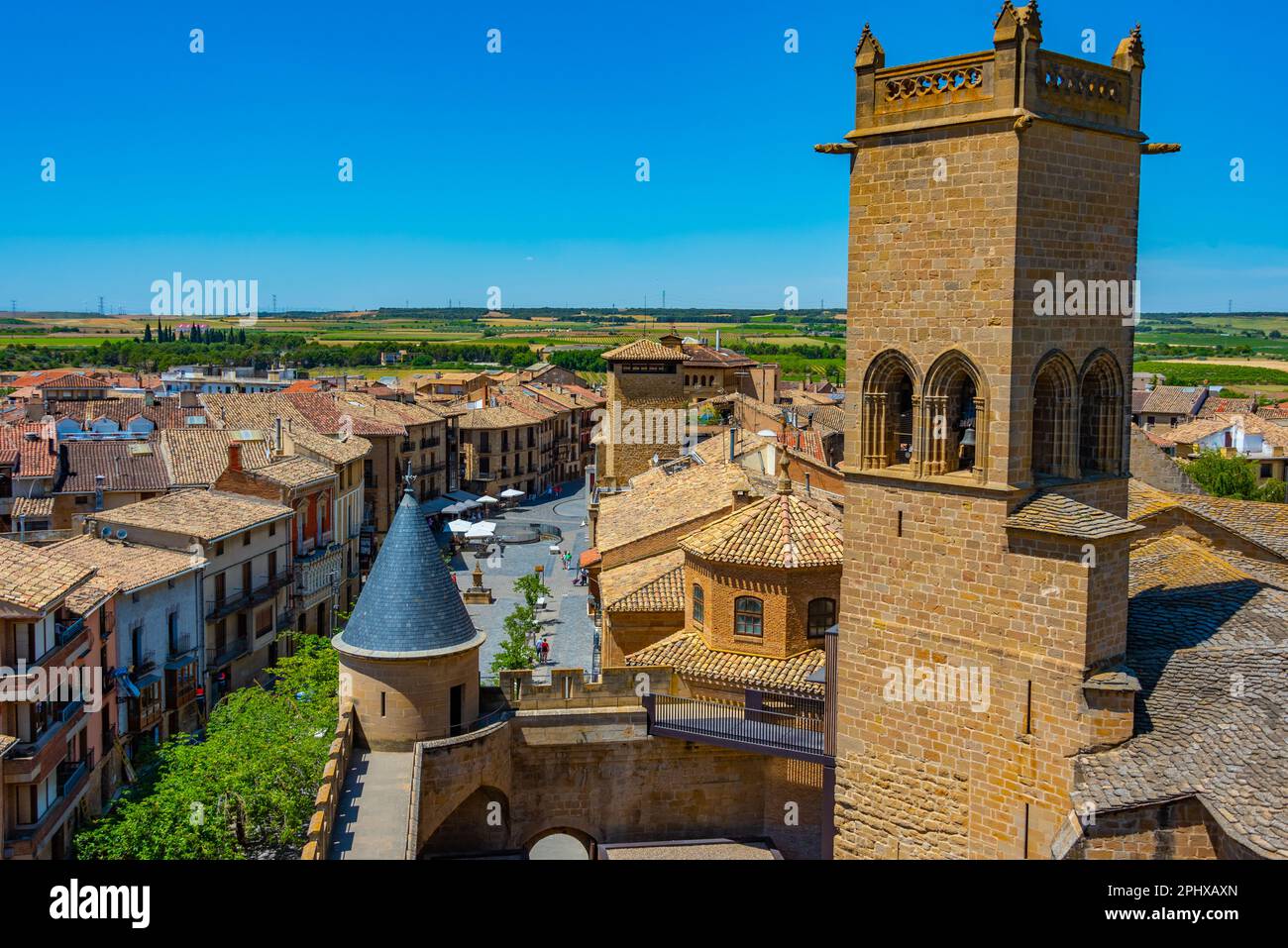 Ramparts of the Royal Palace of Olite in Spain Stock Photo - Alamy