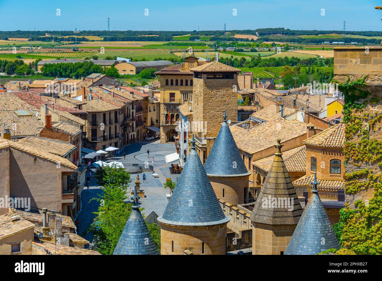 Ramparts of the Royal Palace of Olite in Spain Stock Photo - Alamy