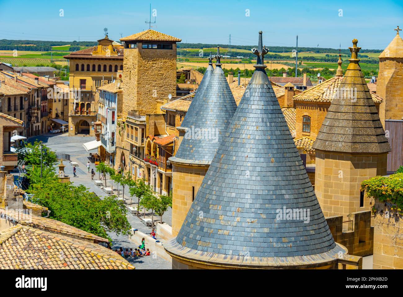 Ramparts of the Royal Palace of Olite in Spain Stock Photo - Alamy