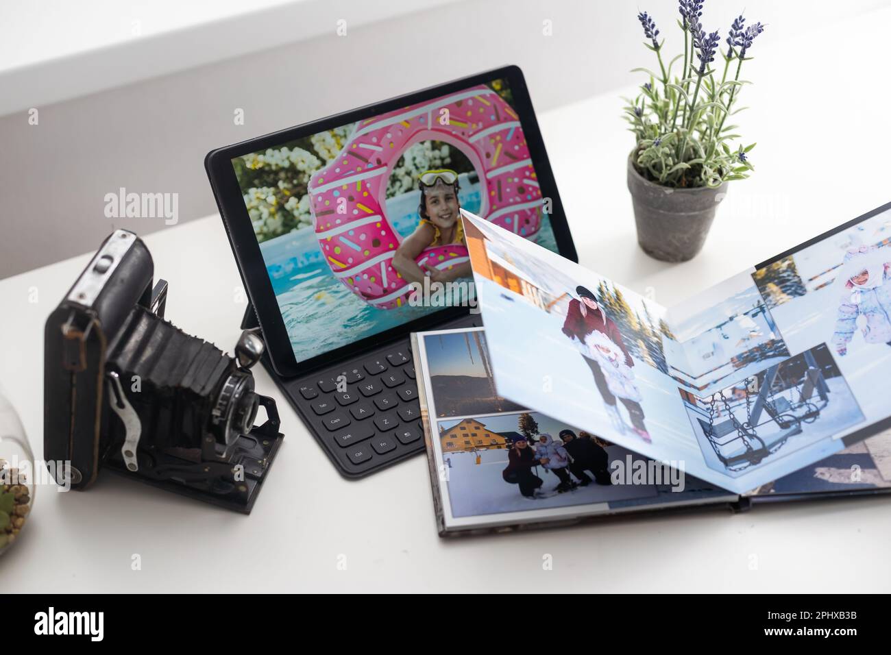 Camera Photographing Traveling Digital Tablet Concept Stock Photo - Alamy