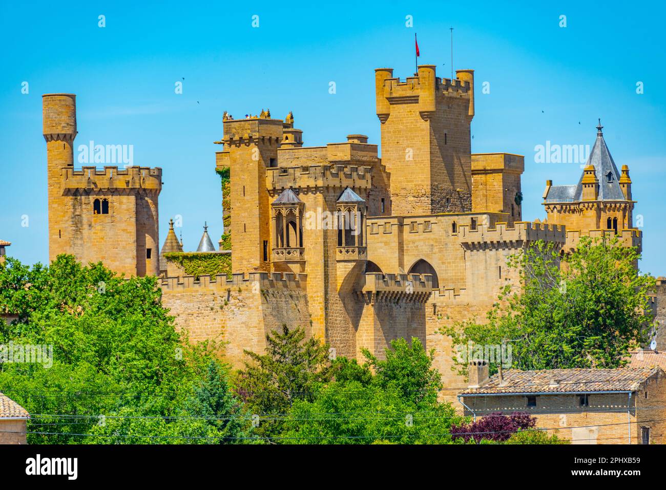 Royal Palace of Olite in Spain Stock Photo - Alamy