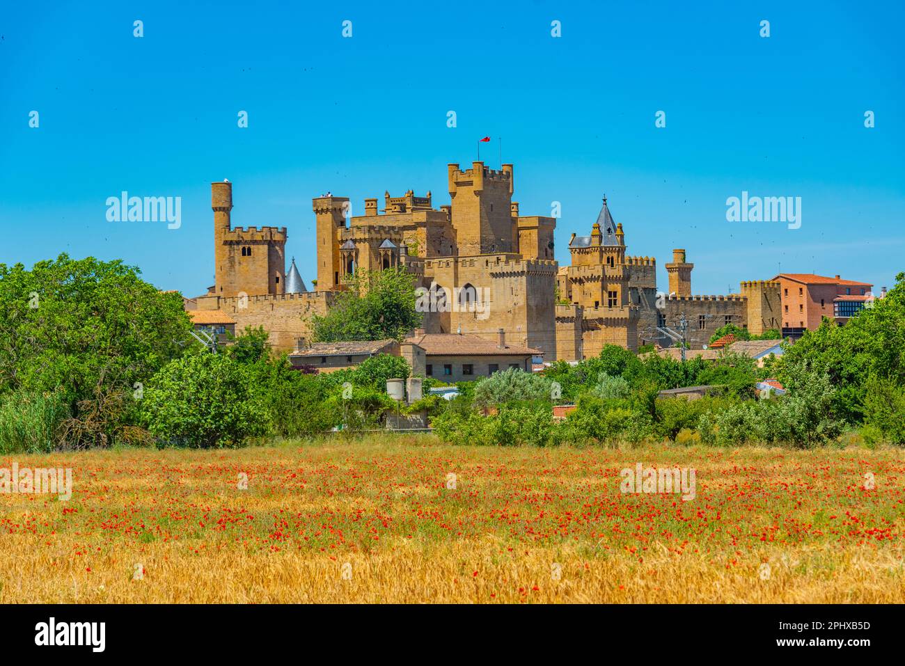 Royal Palace of Olite in Spain Stock Photo - Alamy