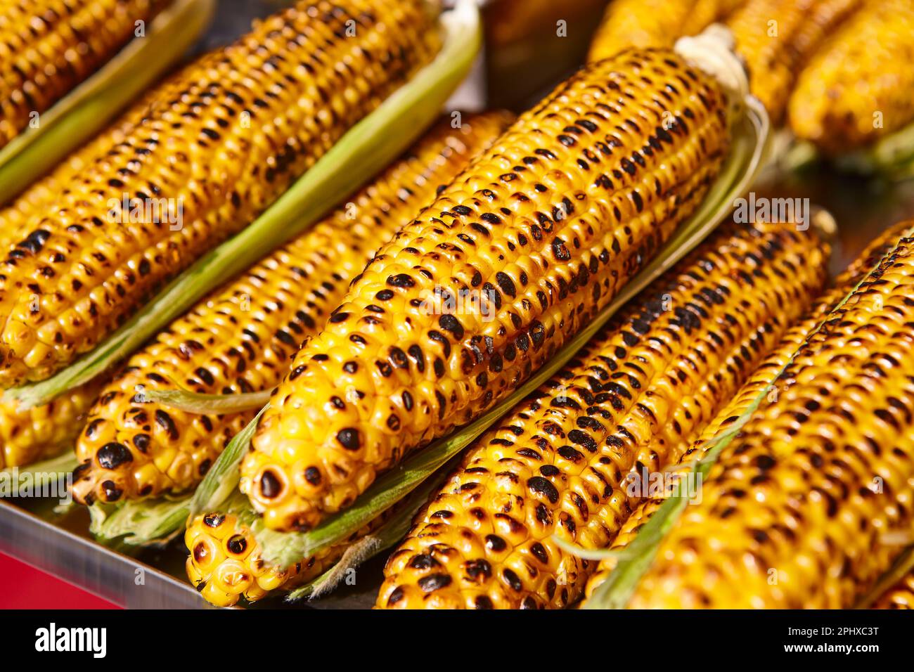 Traditional street food in Turkey. Roosted corn. Tasty cuisine Stock ...