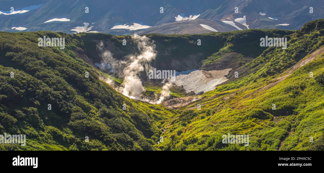 Valley of Geysers, Kronotsky Nature Reserve, Kamchatka Peninsula Stock ...