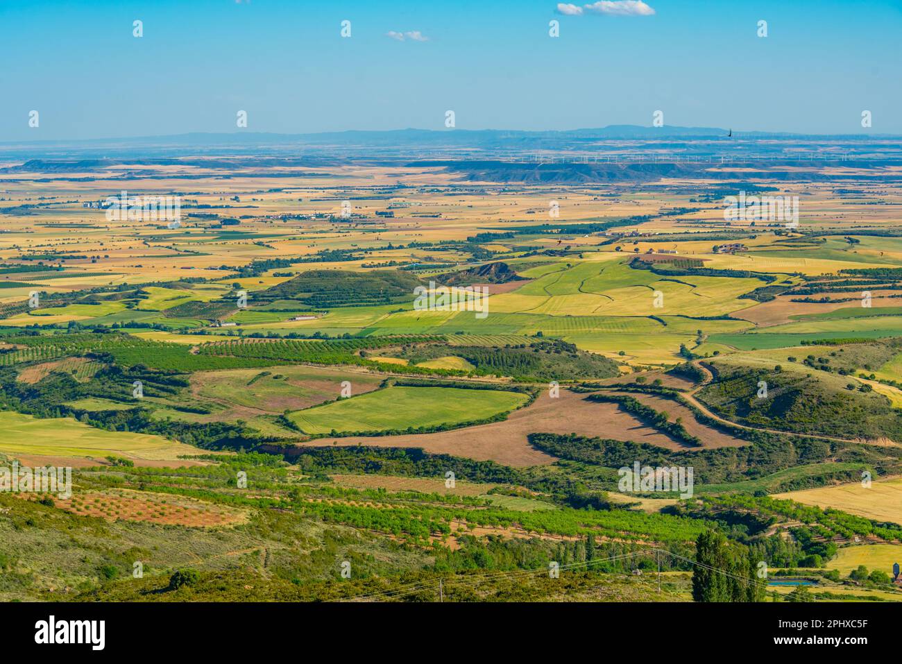 Agricultural landscape of Aragon region in Spain Stock Photo - Alamy