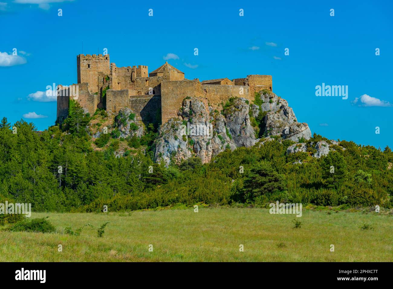 View of Loarre castle in Spain Stock Photo - Alamy