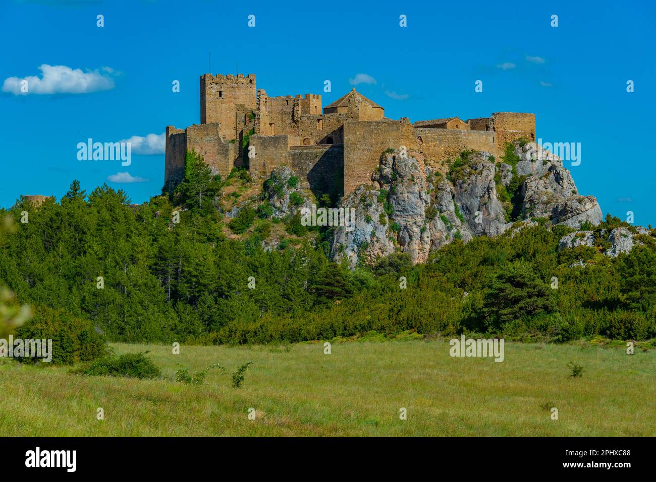 View of Loarre castle in Spain Stock Photo - Alamy
