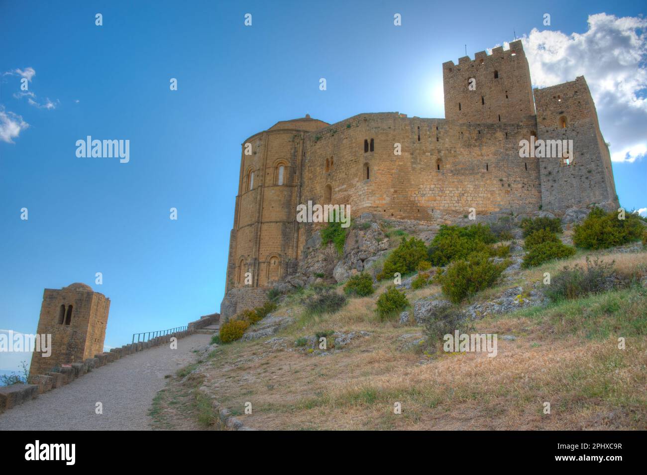 View of Loarre castle in Spain Stock Photo - Alamy