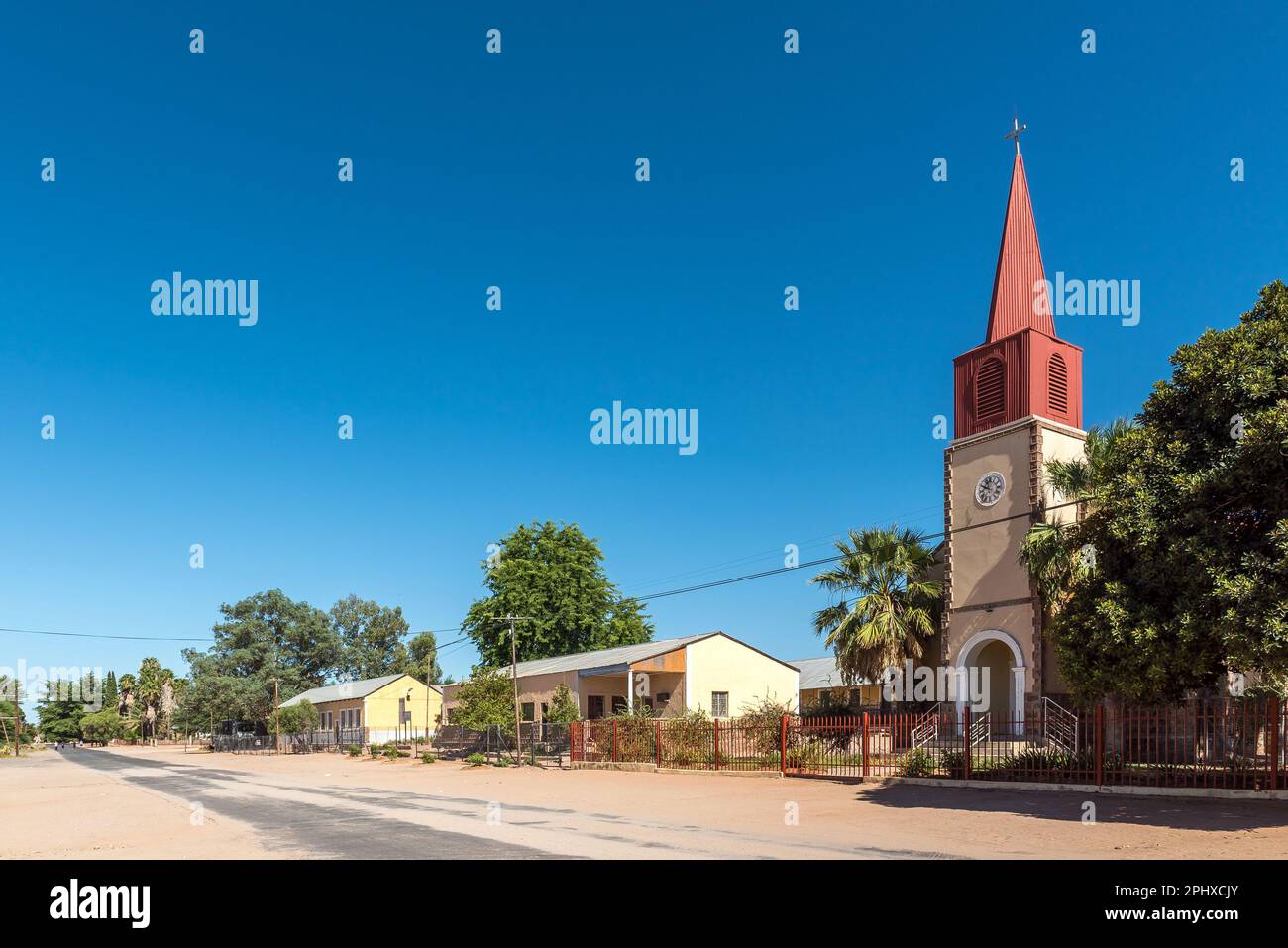 Keimoes, South Africa - Feb 25, 2023: A street scene, with the historic ...
