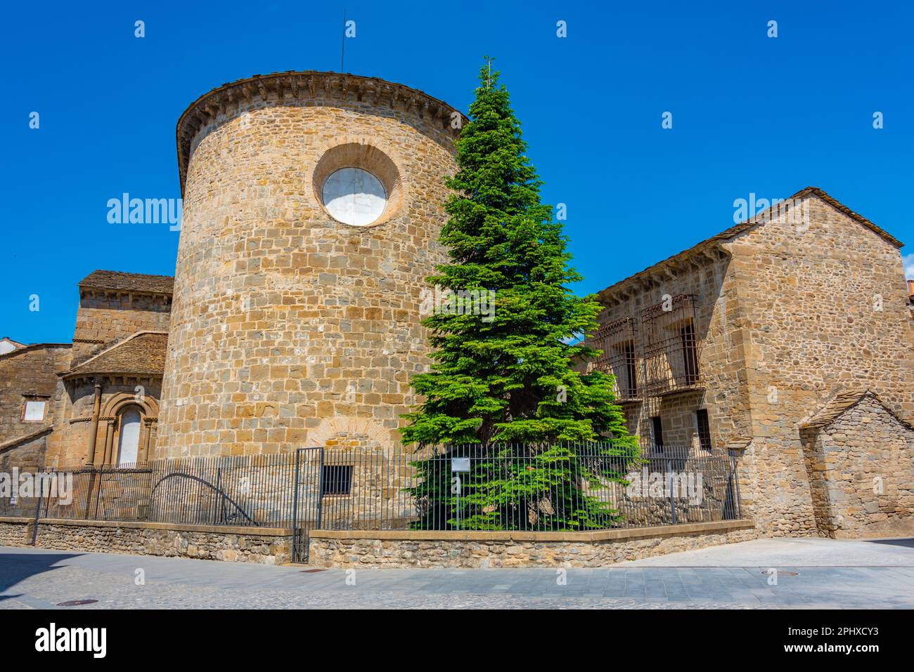 Cathedral in Spanish town Jaca Stock Photo - Alamy