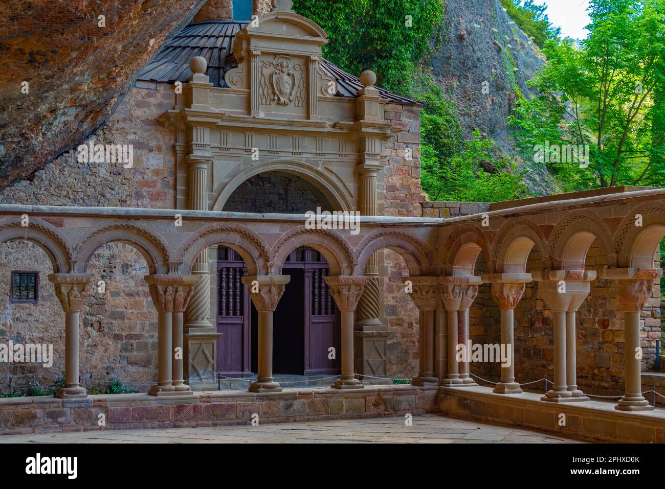 Monastery of San Juan de la Pena near Spanish town Jaca Stock Photo - Alamy