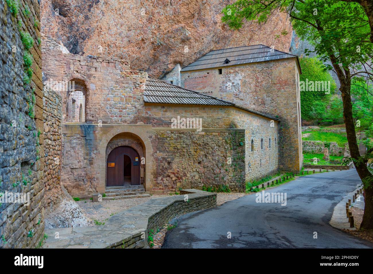 Monastery of San Juan de la Pena near Spanish town Jaca Stock Photo - Alamy