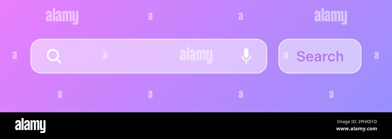 Transparent search bar. Internet browser engine with search box ...