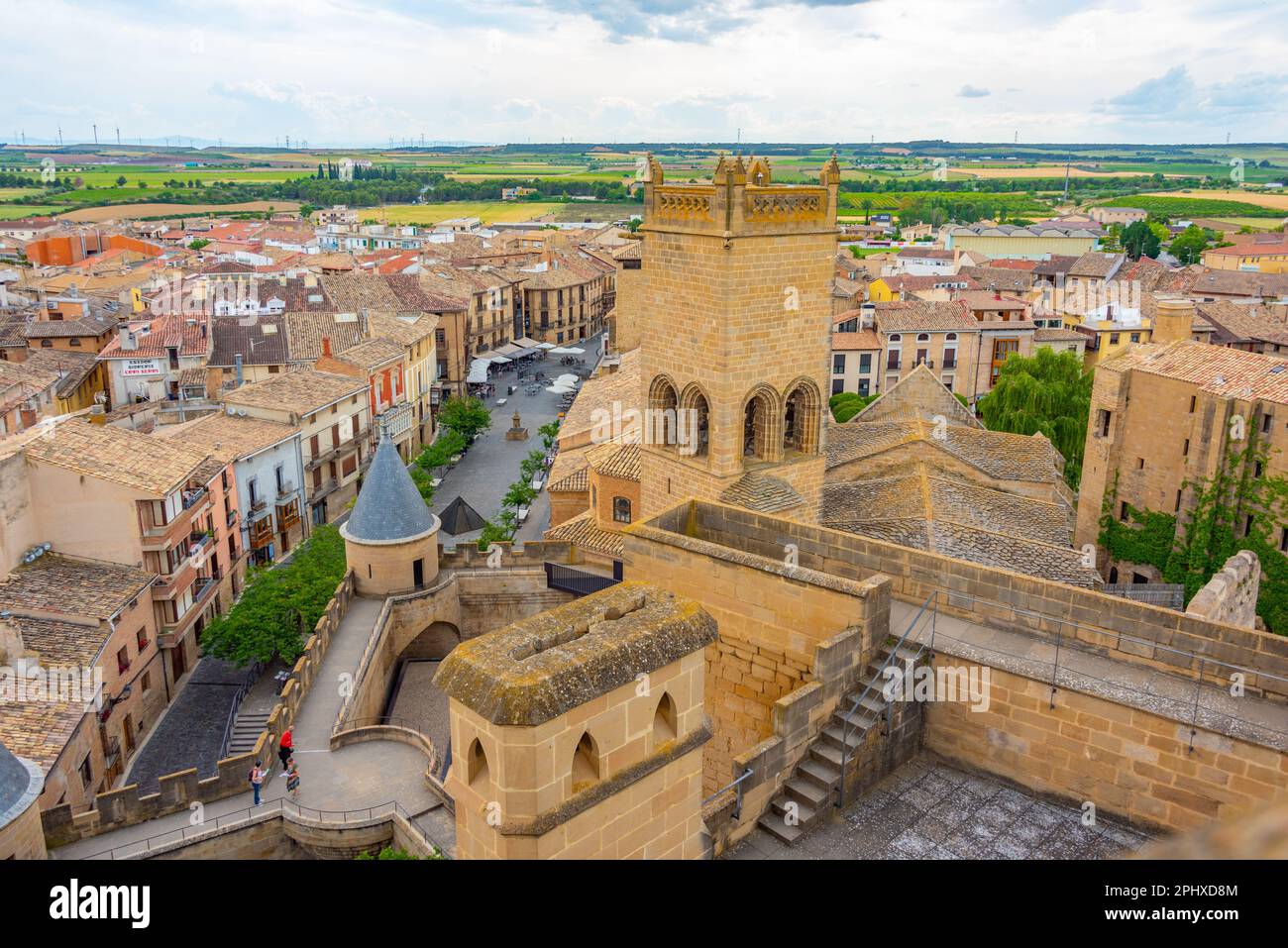 Ramparts of the Royal Palace of Olite in Spain Stock Photo - Alamy