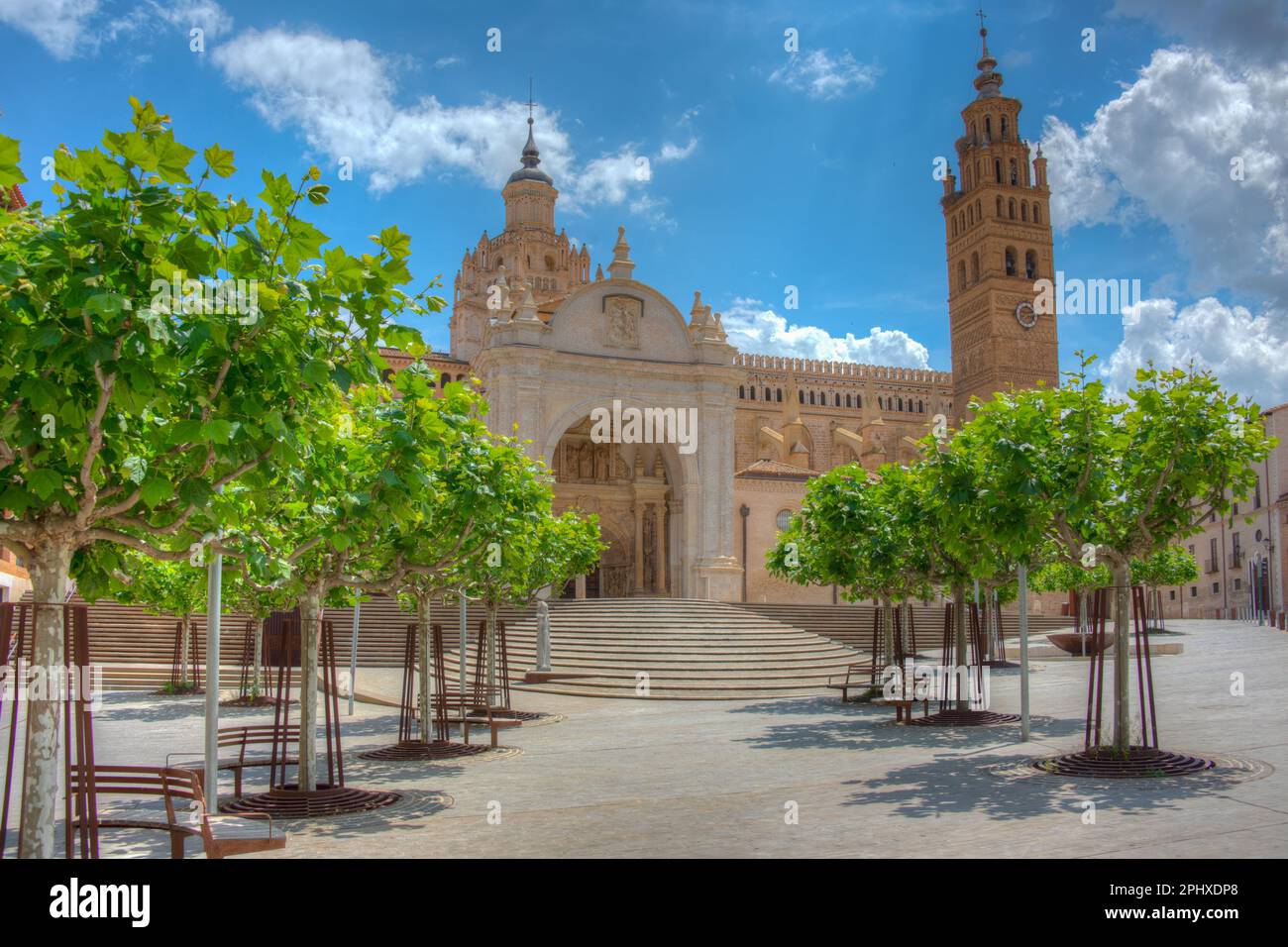 Cathedral Santa Maria de la Huerta in Spanish town Tarazona Stock Photo ...