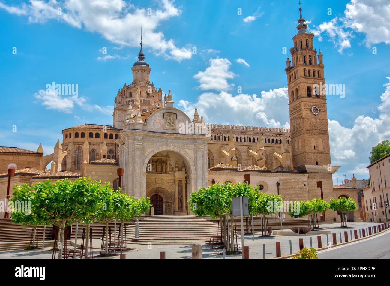 Cathedral Santa Maria de la Huerta in Spanish town Tarazona Stock Photo ...