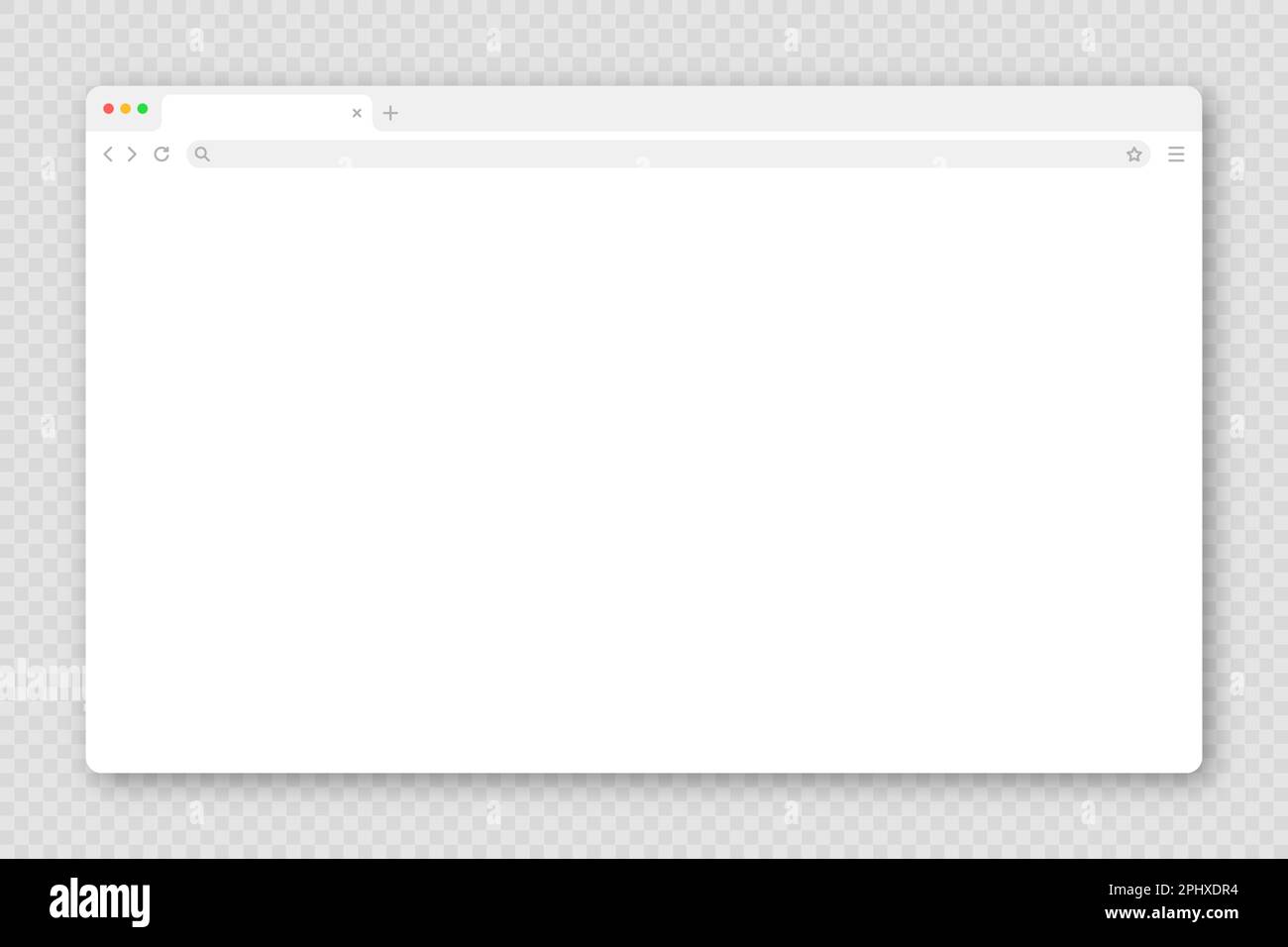 Blank Web Browser Window With Tab Toolbar And Search Field Modern Website Internet Page In
