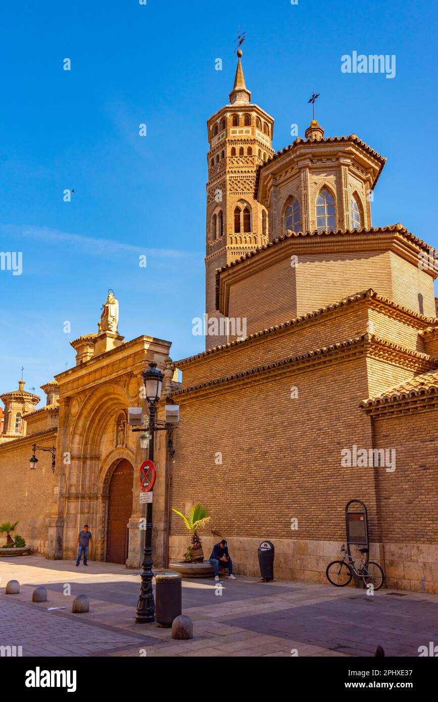 Parish Church of San Pablo in Spanish town Zaragoza Stock Photo - Alamy
