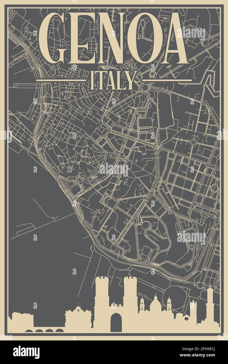 Downtown genoa Stock Vector Images - Alamy