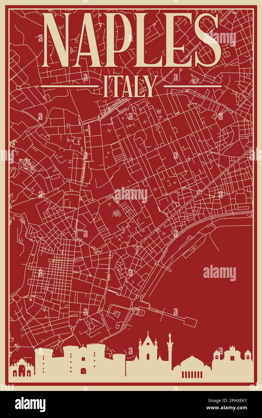 Old town of naples Stock Vector Images - Alamy
