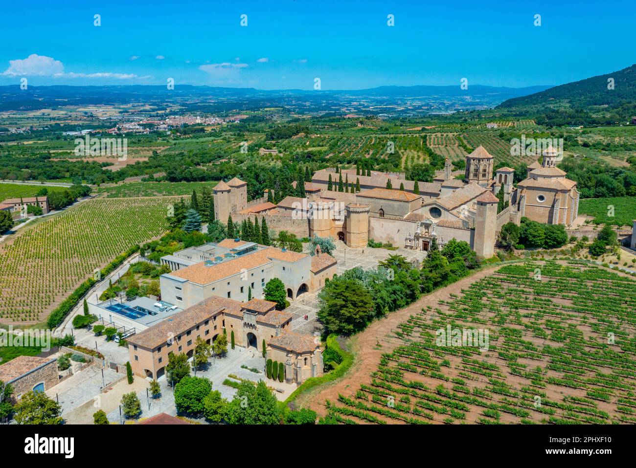 Aerial view of Monastery of Santes Creus in Spain Stock Photo - Alamy