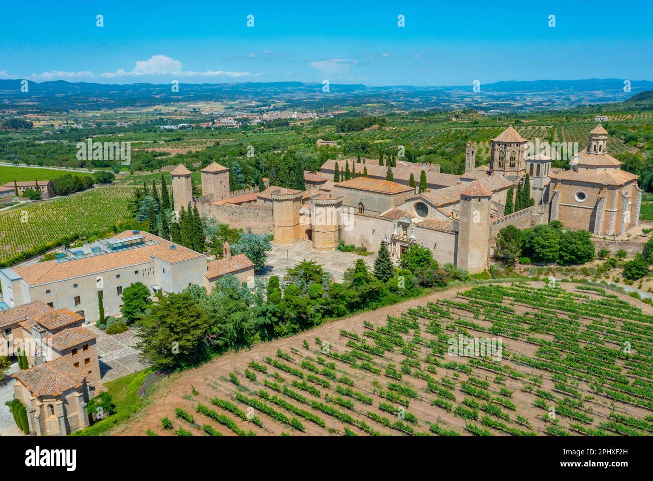 Aerial view of Monastery of Santes Creus in Spain Stock Photo - Alamy