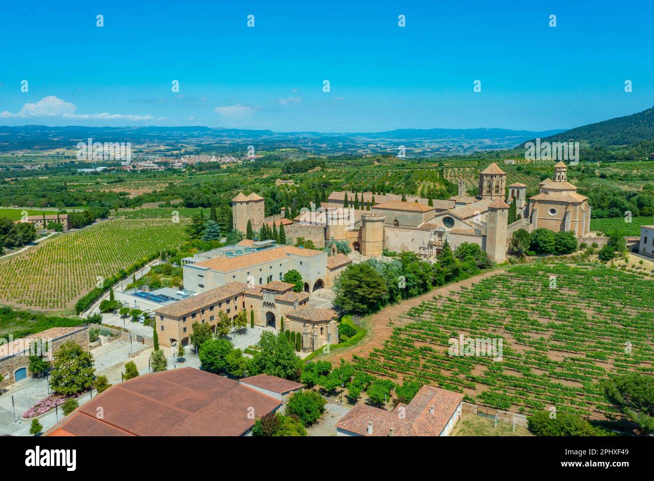 Aerial view of Monastery of Santes Creus in Spain Stock Photo - Alamy