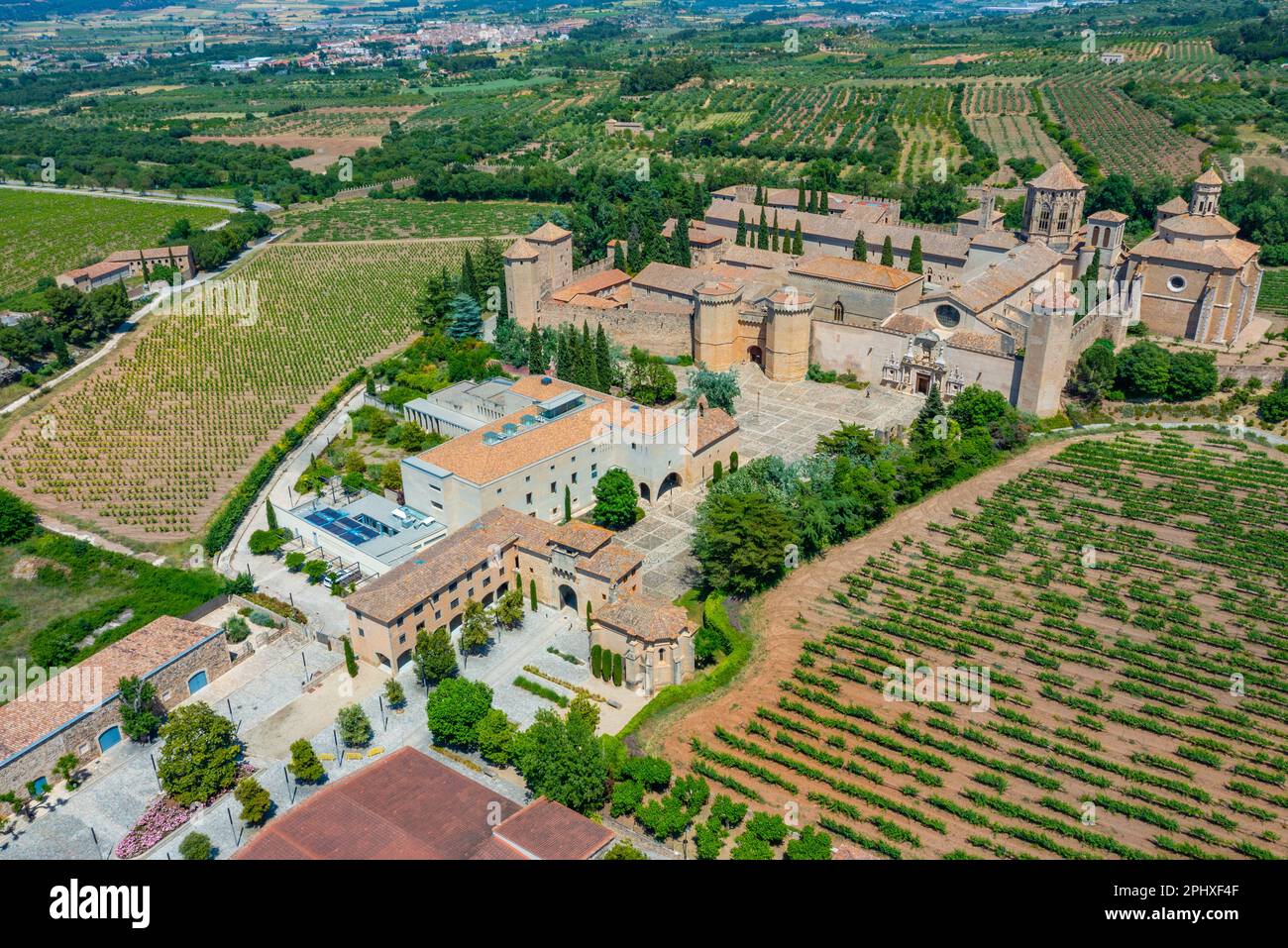 Aerial view of Monastery of Santes Creus in Spain Stock Photo - Alamy
